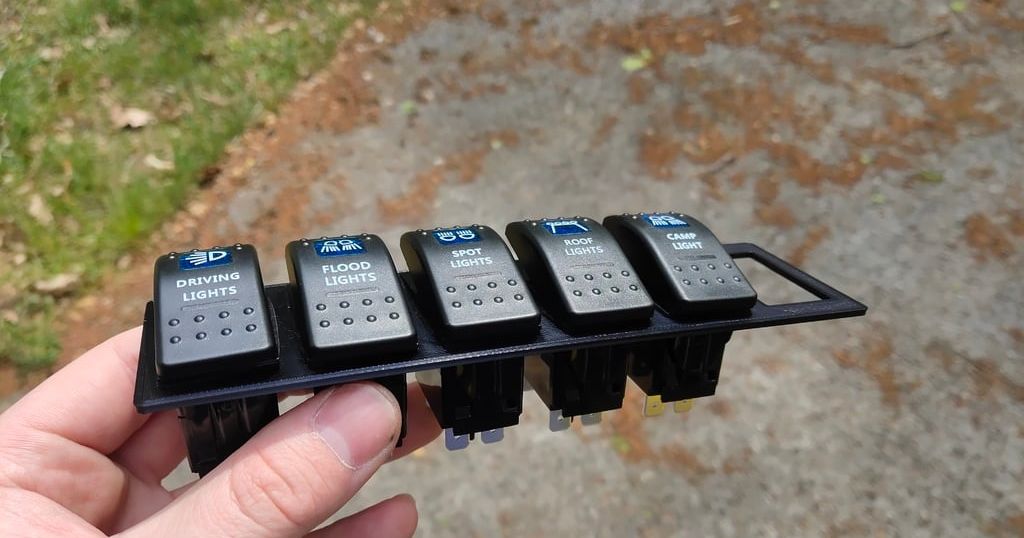 Switch panel for car DIN by Tweako | Download free STL model ...