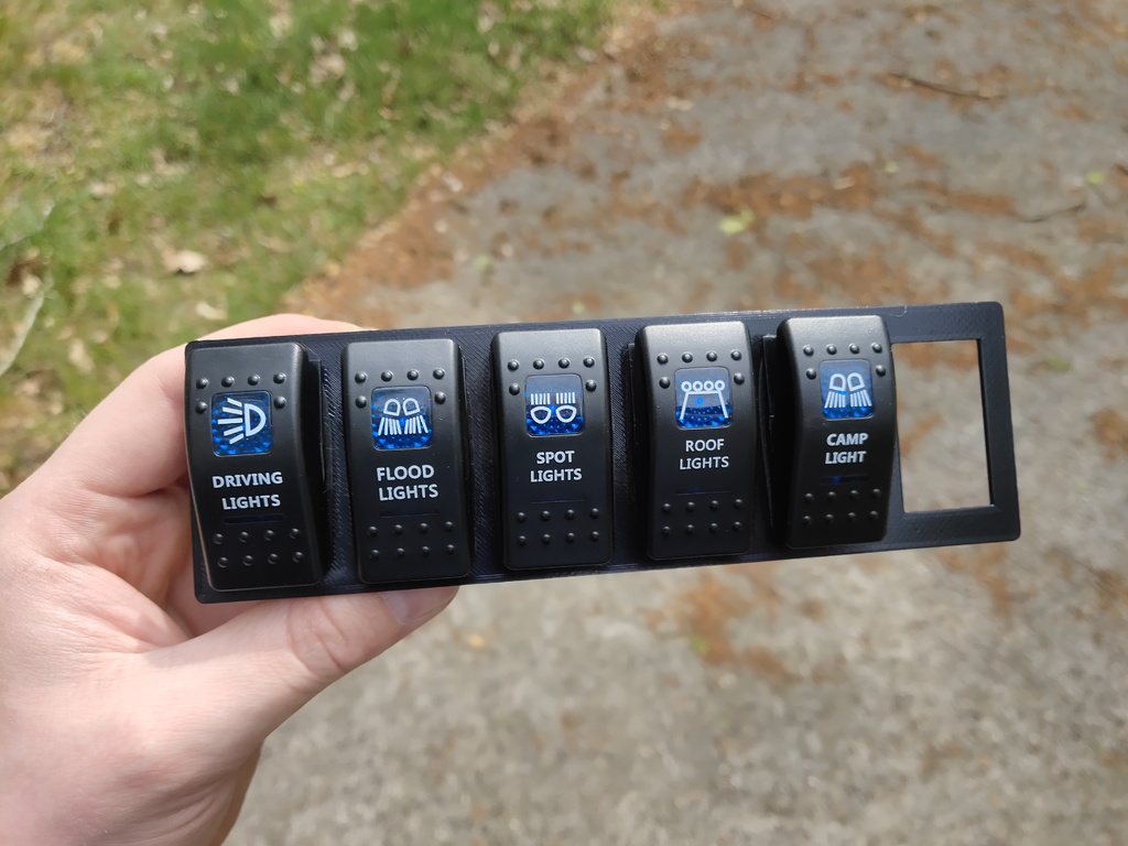 Switch panel for car DIN by Tweako | Download free STL model ...