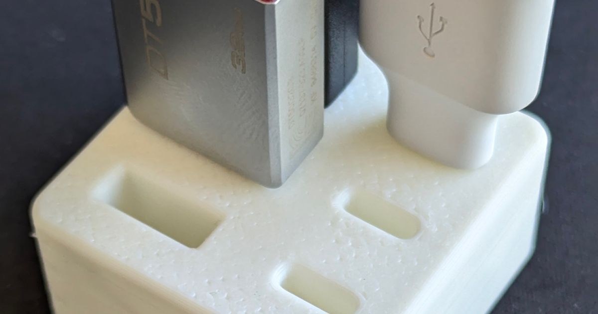 Gridfinity Chunky USB A&C Holder by Fresh Brewed Design | Download free ...