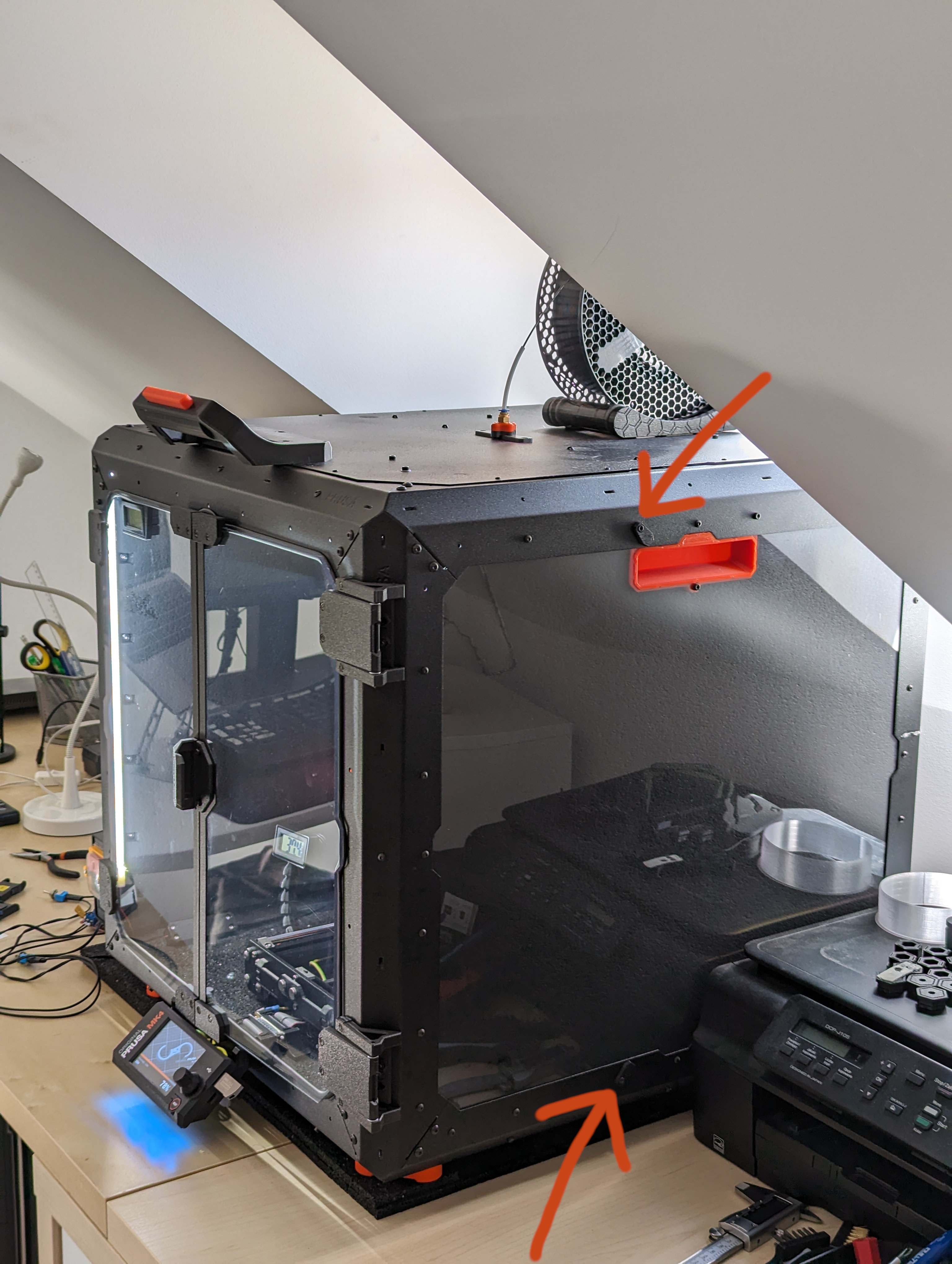 Original Prusa Enclosure: magnetic holder for 270° hinged doors by ...