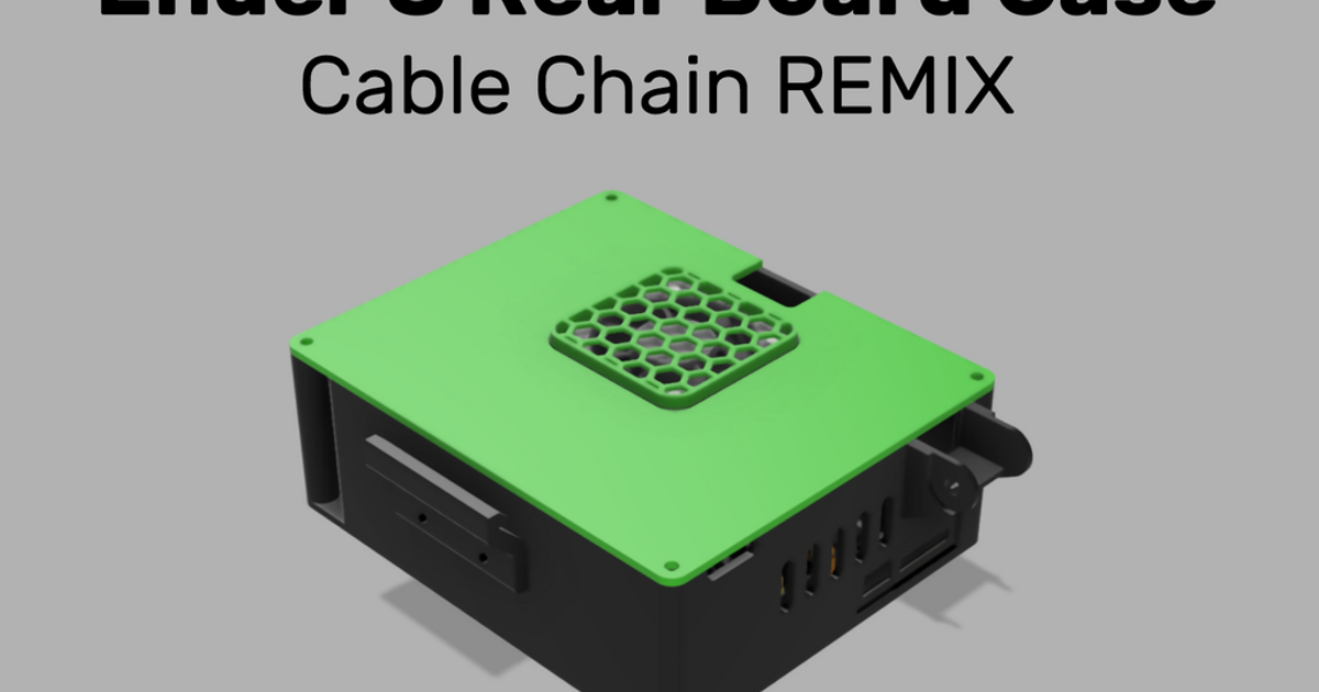 Ender 3 Rear Board Case - Cable Chain REMIX by TwoPuncakes | Download ...