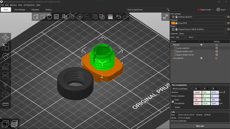 GoPro Ball and Socket Mount by Spock | Download free STL model ...