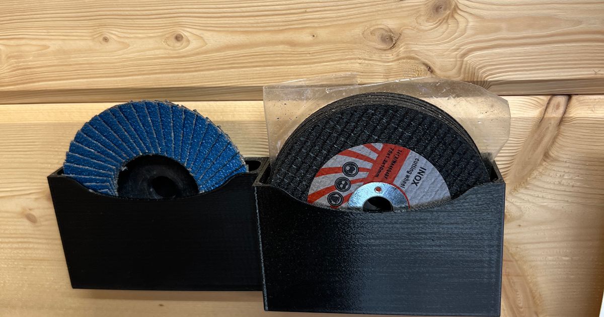 mini angle grinder disc holder by ian123411 | Download free STL model ...