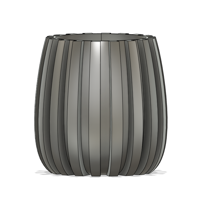 Ribbed Cup - Desk Organizer - Plant Pot by BA 3D | Download free STL ...