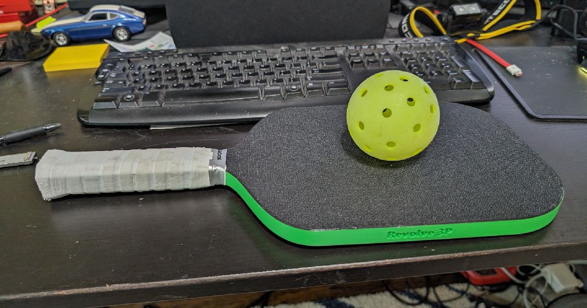 Better Printed Pickleball Paddle - "Revolve 3P" - v3.0 by Long ...