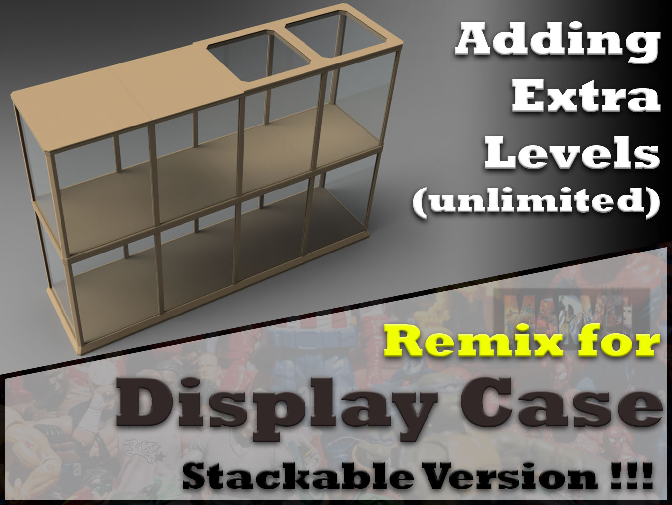 Top Level Addon for Stackable Display Case by Warlogh | Download free ...