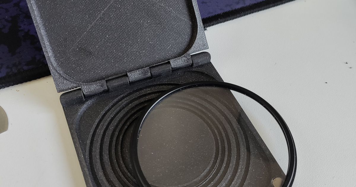 Extra slim Camera Lens Filter Case (77mm, 67mm, 58mm, 52mm, 45mm) by ...