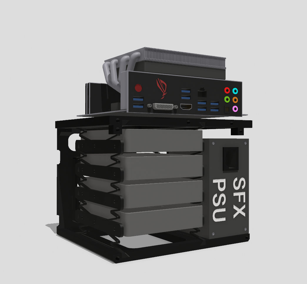 NAS / APU PC CASE 4-bay by makerunit | Printables Store