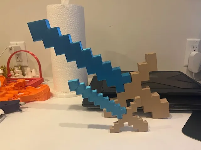 Multicolor Minecraft Diamond sword by Thijs McCormick | Download free ...