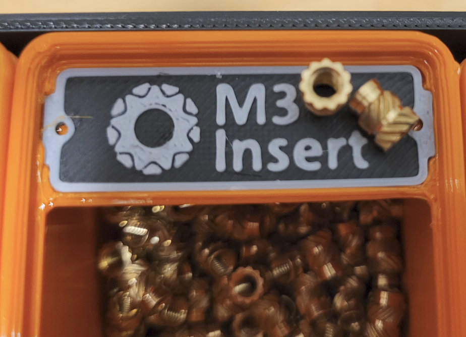 Gridfinity Bin Labels Threaded Insert M2.5, M3, M4, M5, M6, M8, M10 ...