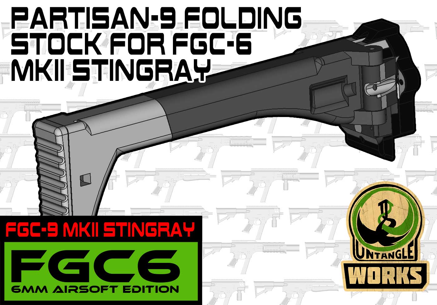 FGC-6 MKII stingray: Partisan 9 folding stock and AR buffer tube ...