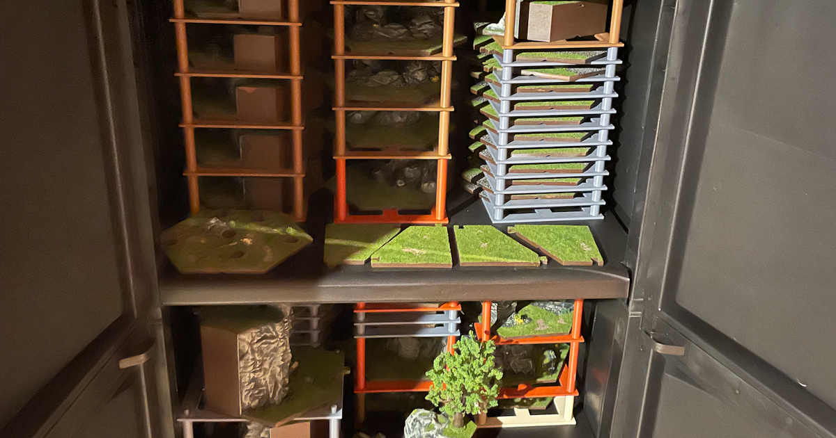 Modular Hex Storage Racks by bruce.g | Download free STL model ...