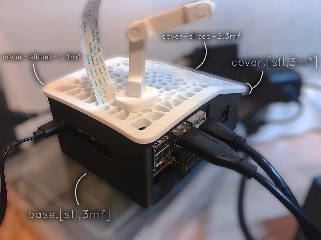 Case for Raspberry Pi 4 + Geekworm x825 V2.0 SATA Expansion Board by morninbru | Download free ...