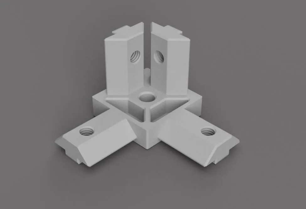 Connection 3Way Corner Bracket _Profile 2020 M4 Thread by BasementLAB ...