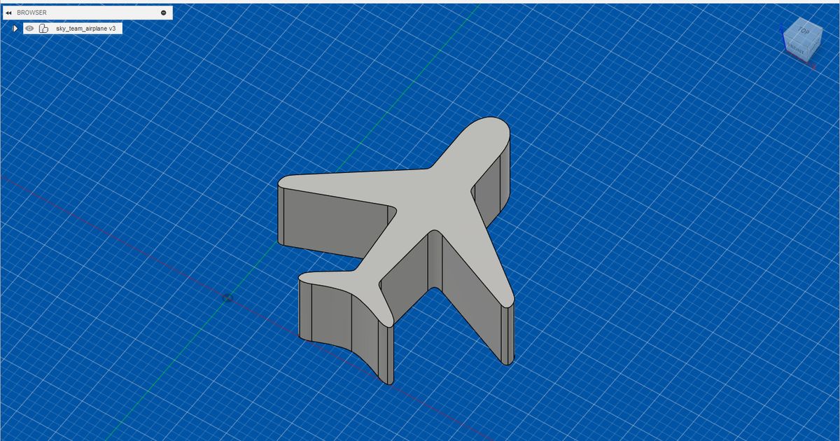 Sky Team airplane token by georgmierau | Download free STL model ...