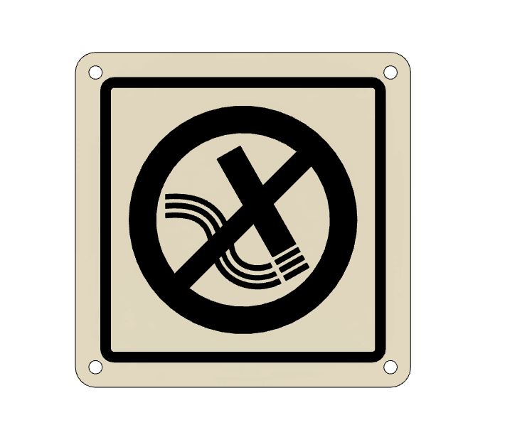 No smoke sign by Jakub M | Download free STL model | Printables.com