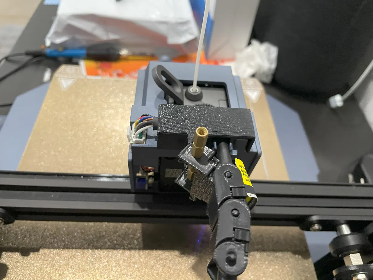 CR10 SE extruder mount for X axis drag cable by Ke Yu | Download free ...