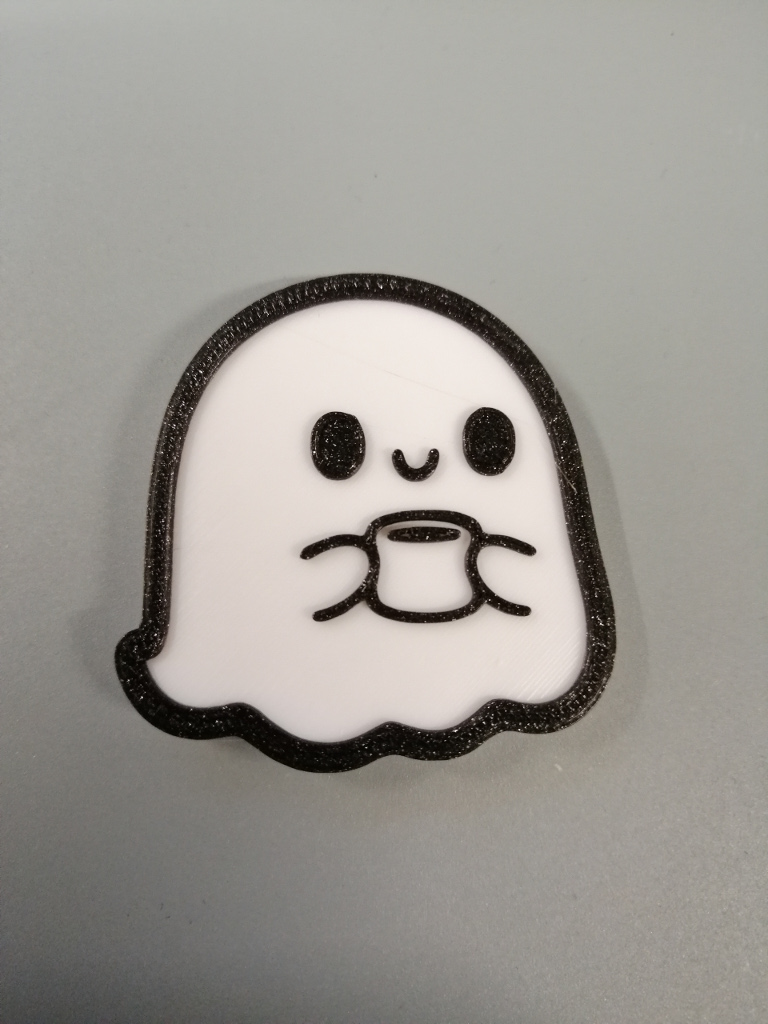 Ghost Drinking Coffee Fridge Magnet by shelm | Download free STL model ...