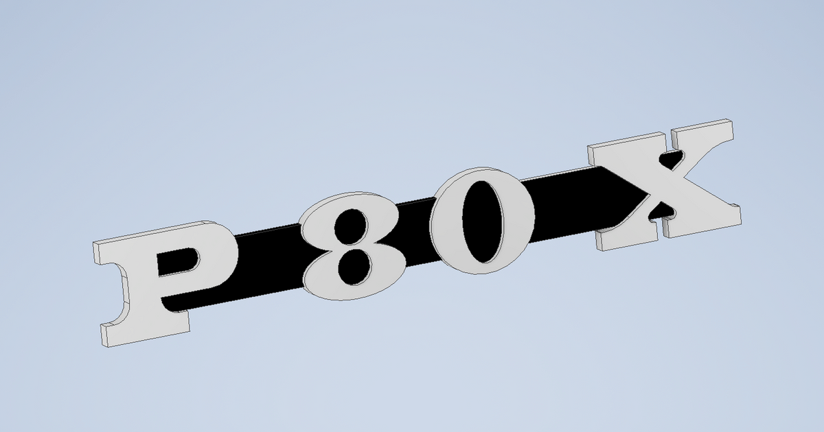 Schriftzug Vespa P80X / lettering vespa P80X by schilling | Download free STL model | Printables.com
