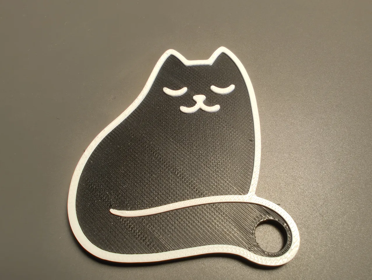 Cute Cat Keychain/Keyring by adiskovarik | Download free STL model ...
