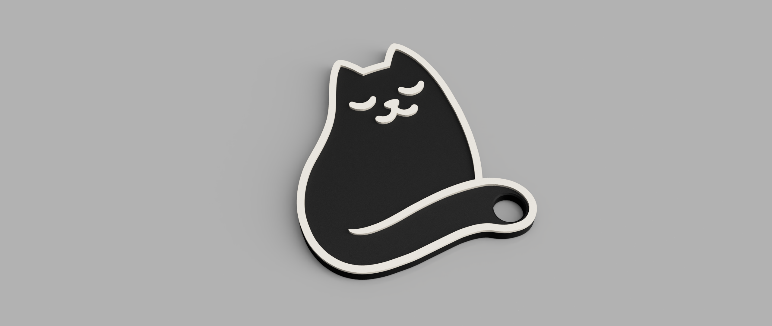 Cute Cat Keychain/Keyring by adiskovarik | Download free STL model | Printables.com