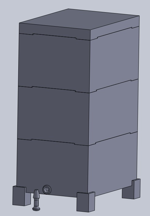 Worm compost bin von BLangdon | Kostenloses STL-Modell herunterladen ...