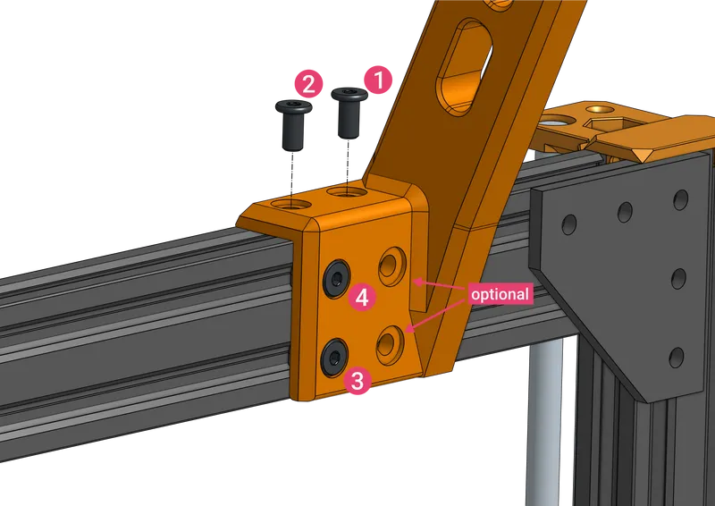 Filler Spool Holder Brace for Prusa Bear compatible with Prusa Filament ...