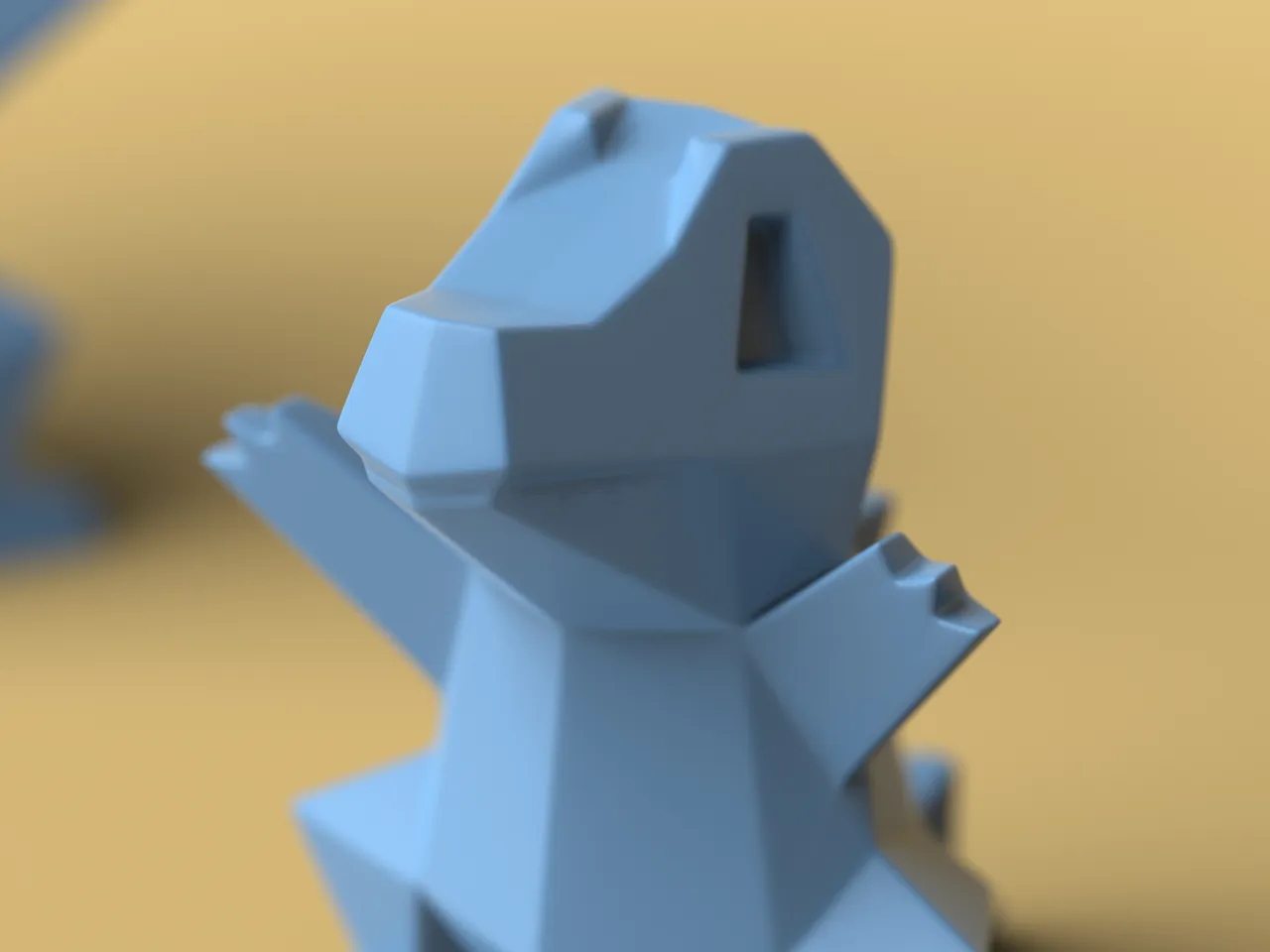 Low-poly Totodile (Version 2) by Agustin Arroyo | Download free STL ...