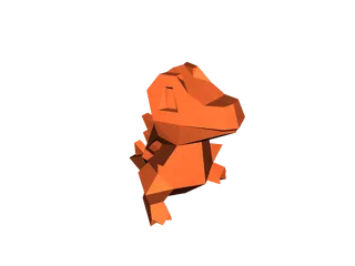 Low-poly Totodile (Version 2) by Agustin Arroyo | Download free STL ...