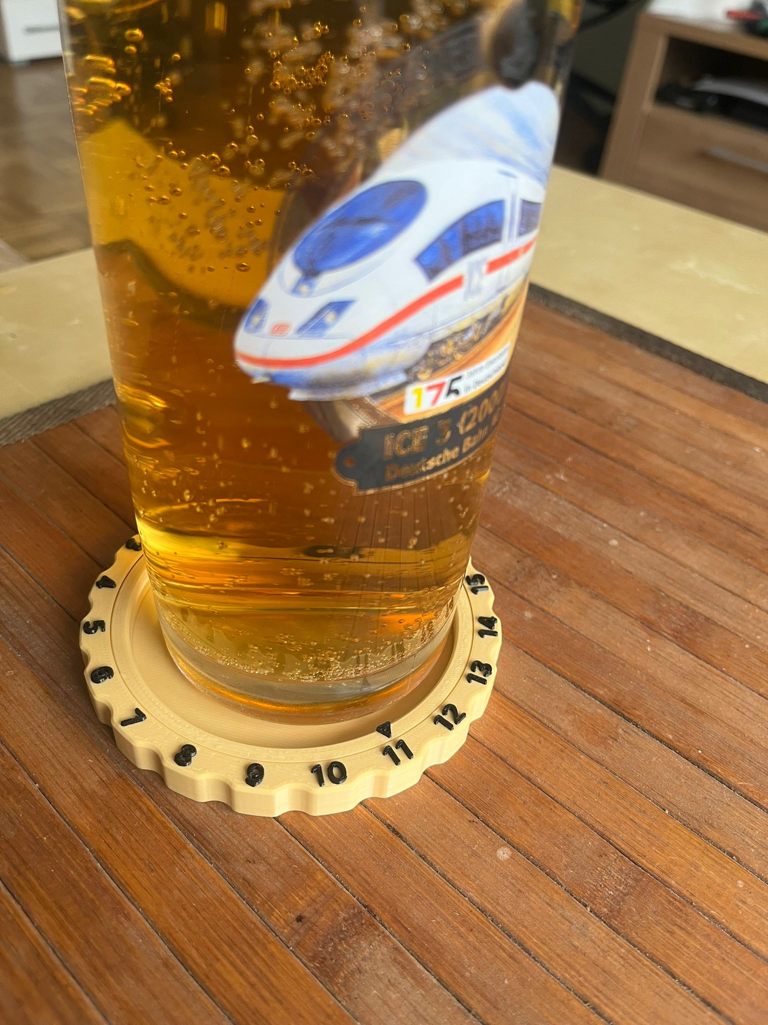 drink coaster or beer coaster with counter (Print in place) by bits and ...