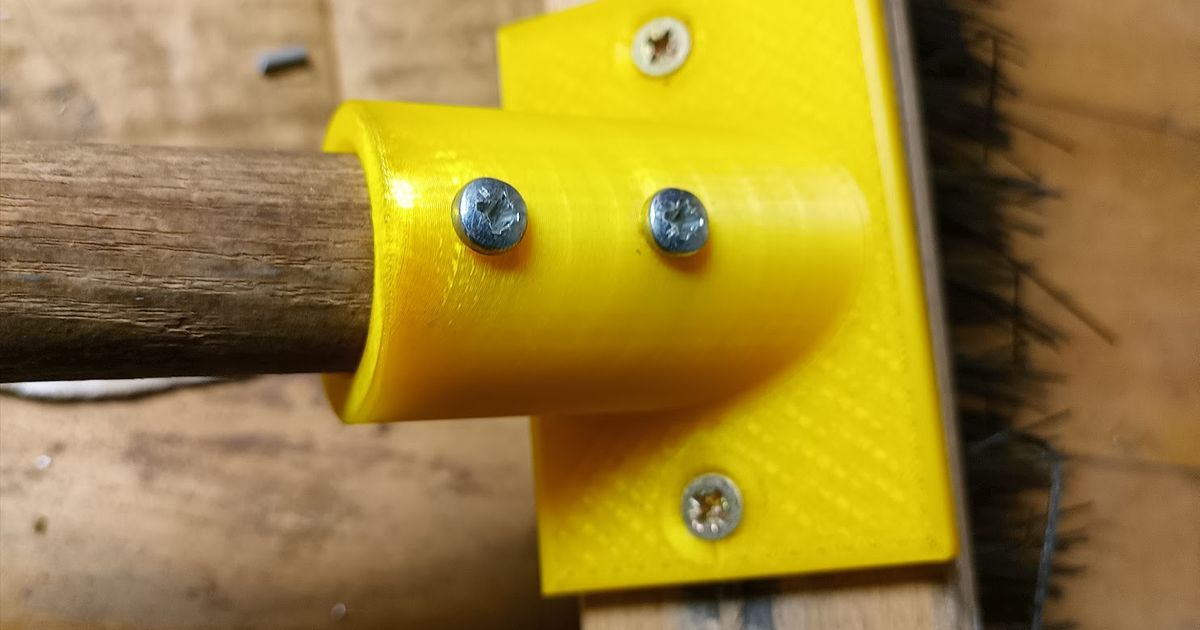 Broom adapter - angle by PaŠe | Download free STL model | Printables.com