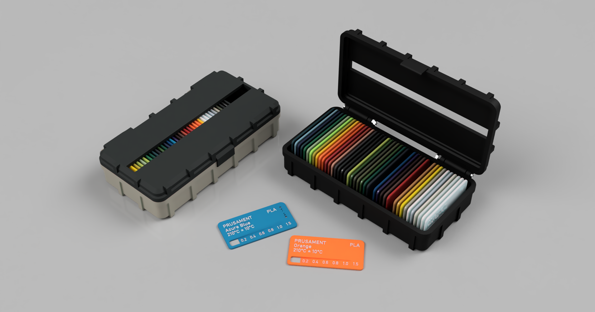 Filament Samples / Swatch with Box by SheepMe! | Download free STL ...