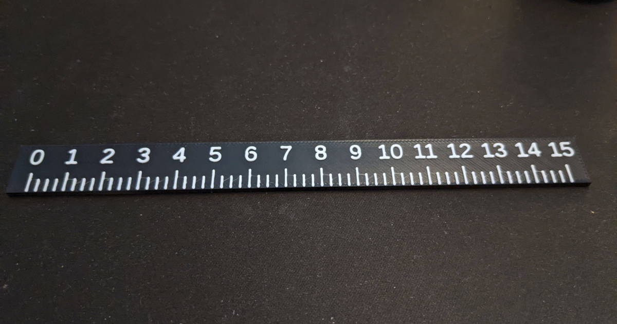 15cm ruler with 2.5mm steps by Seamato | Download free STL model ...