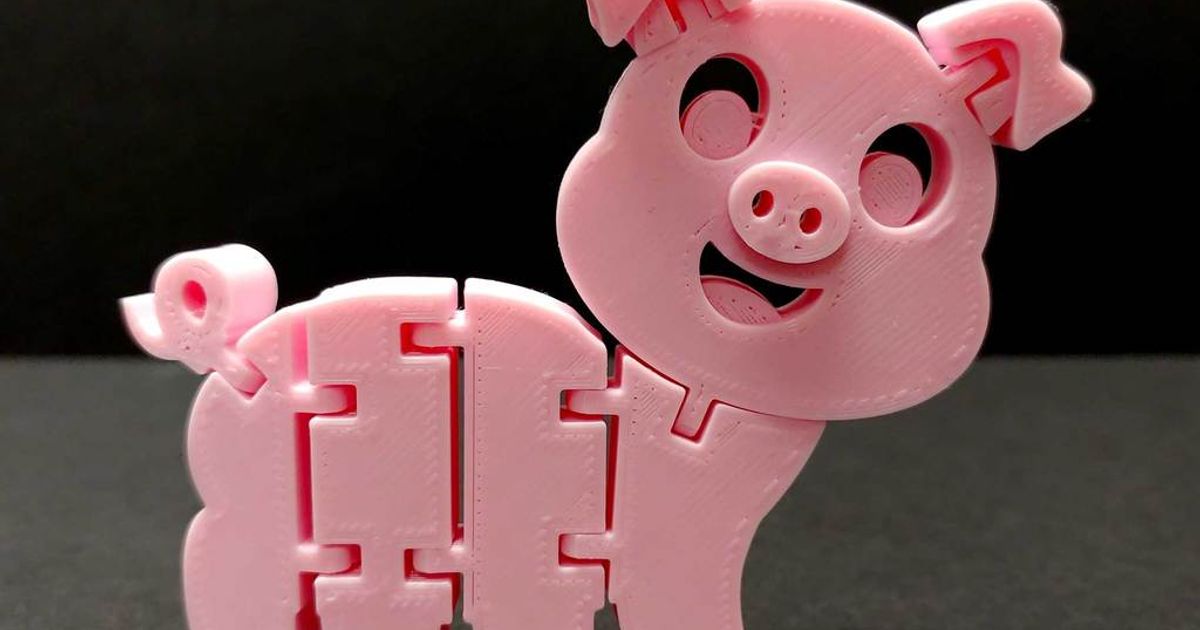 Flexi Articulated Pig by fixumdude | Download free STL model ...