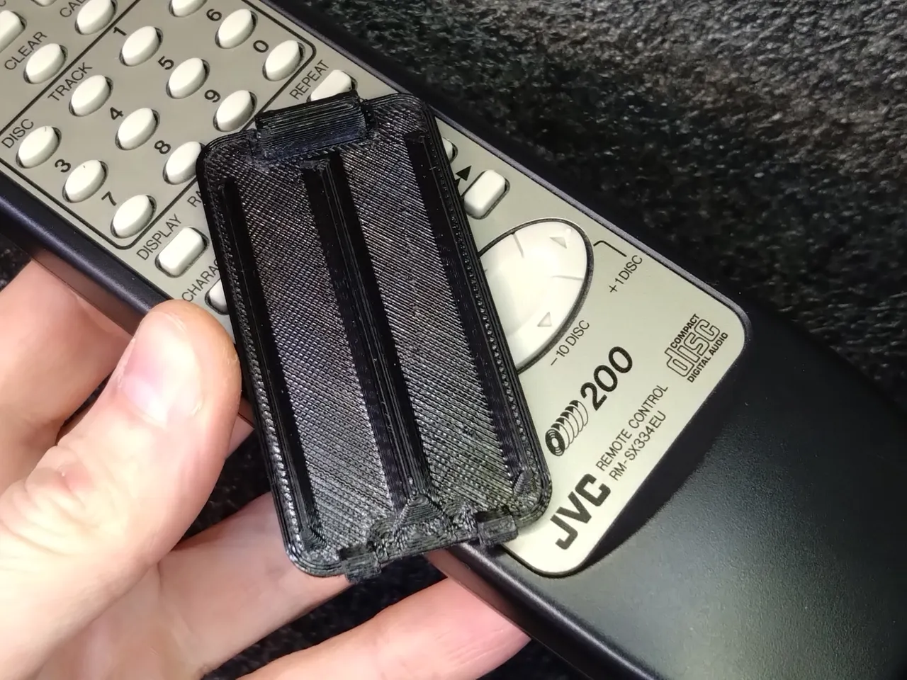 JVC RM-SX334 EU remote battery cover by Ravenwreck | Download free STL ...