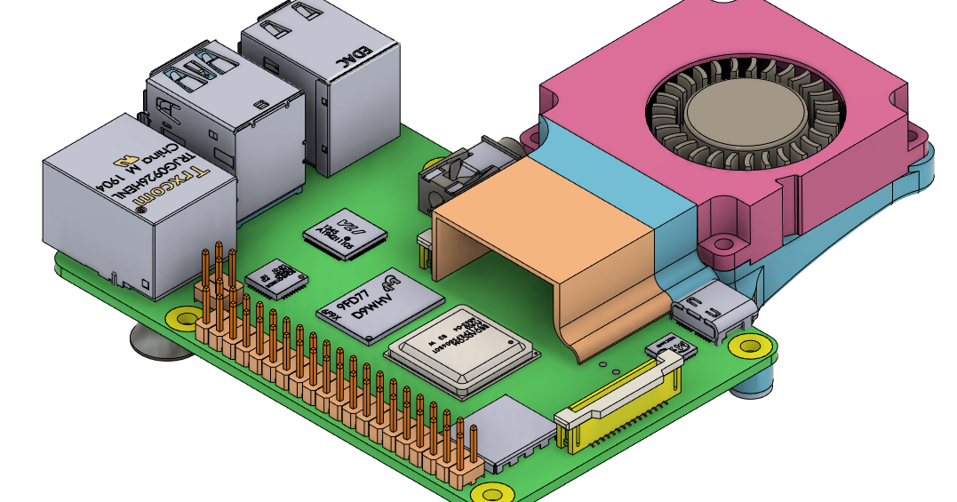 RPI 4 4010 blower fan case by Ciprian Pasca | Download free STL model ...