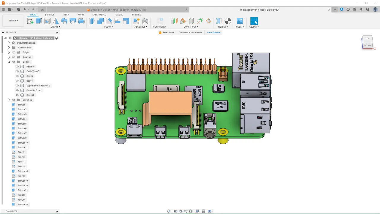RPI 4 4010 blower fan case by Ciprian Pasca | Download free STL model ...