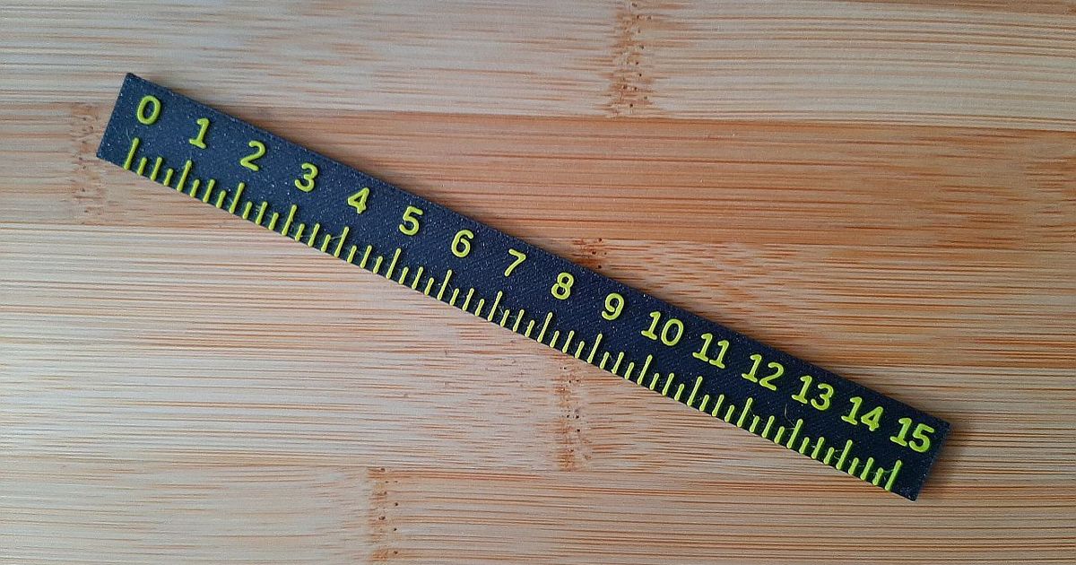 15cm ruler with conventional 2.5mm divisions by Bike Cyclist | Download ...