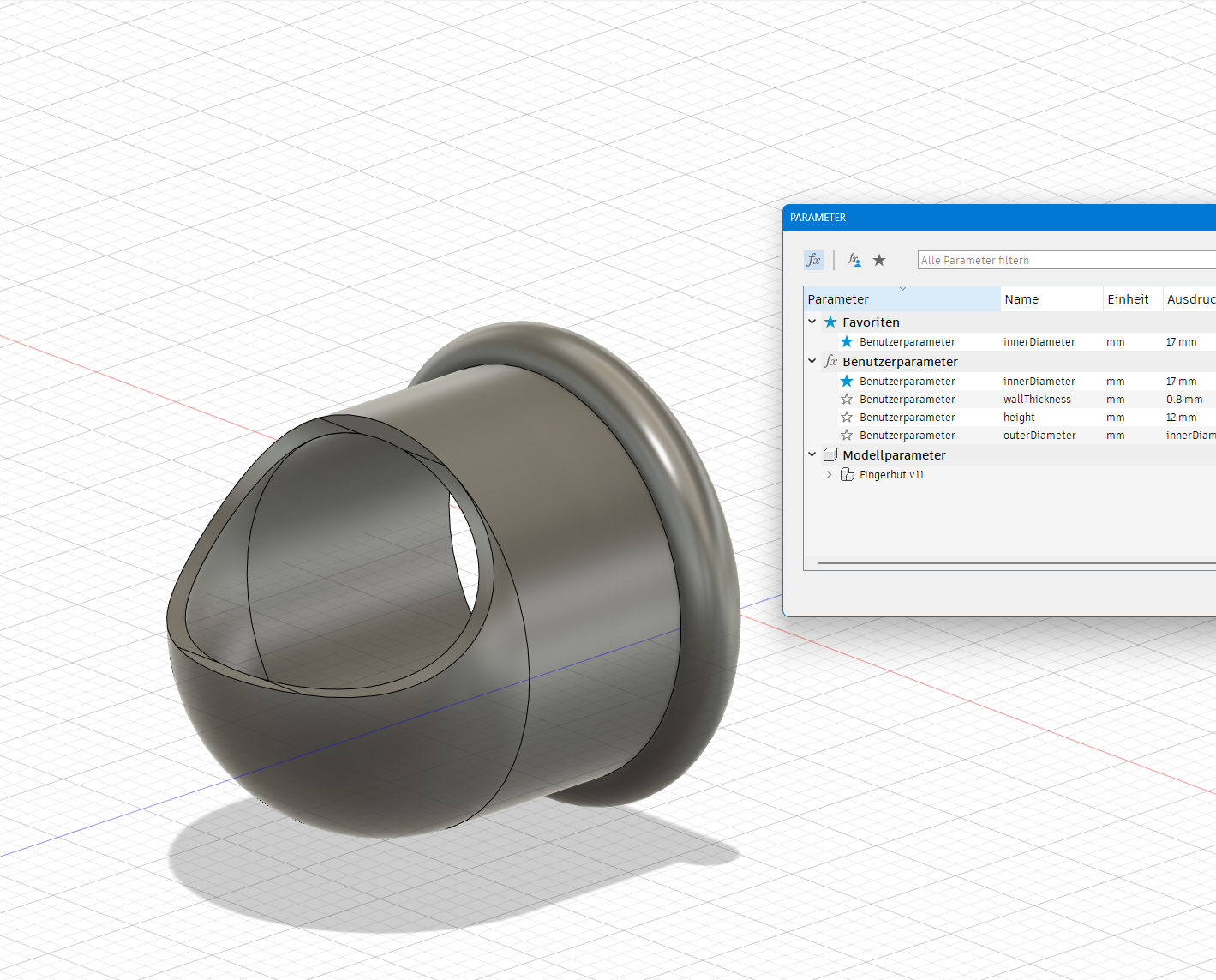 Simple parametric thimble by Niklas Roll | Download free STL model ...