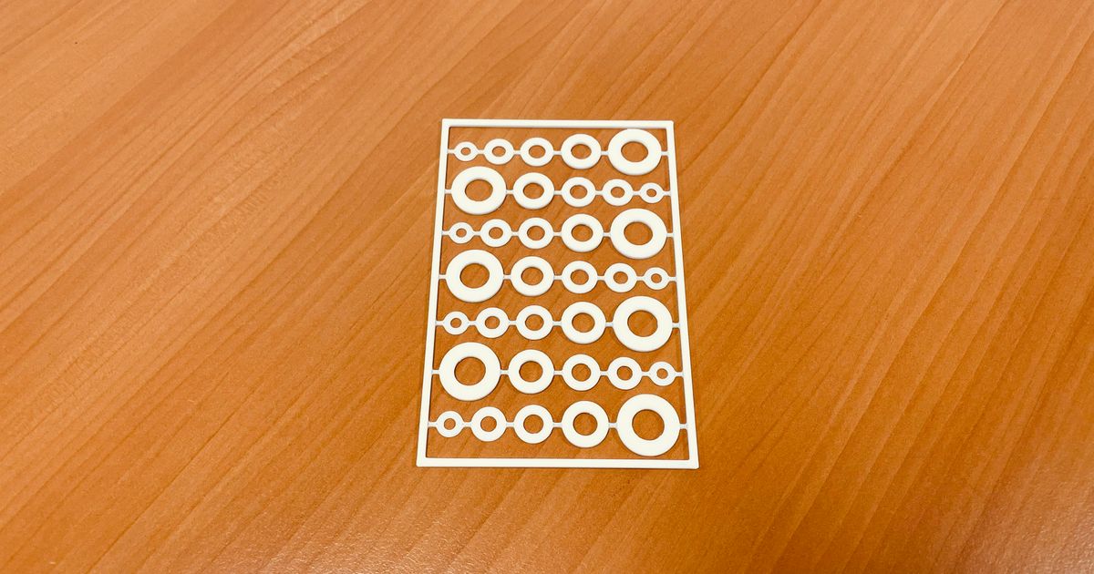 Washers M3-M8 DIN 125 kit card by ArgiCZ | Download free STL model ...