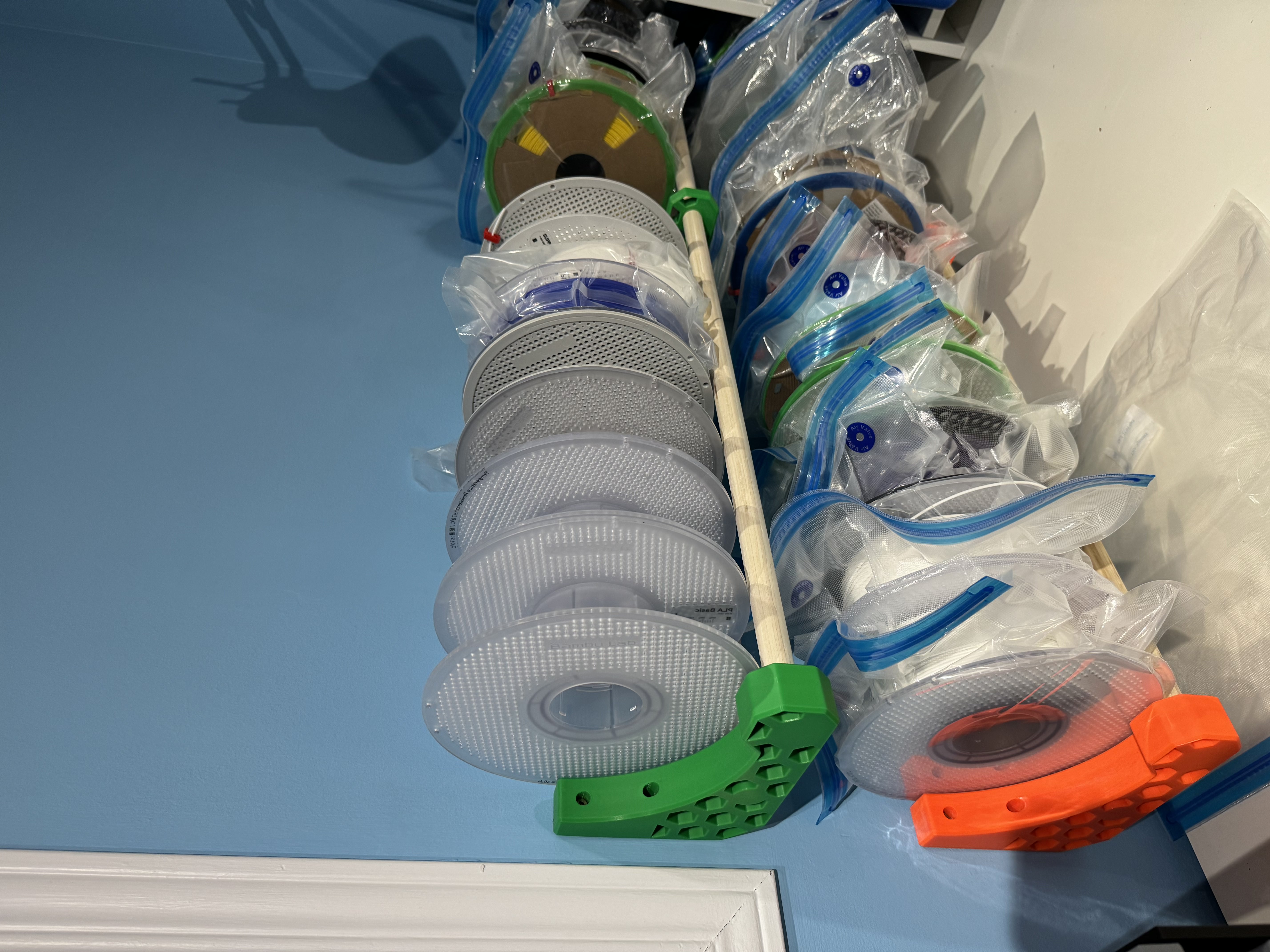 Filament Wall Rack with Spool Holder by Alex T | Download free STL ...