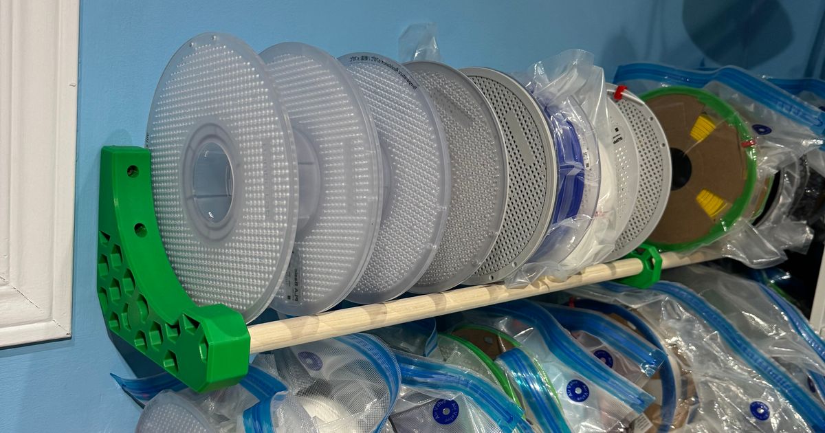 Filament Wall Rack with Spool Holder by Alex T | Download free STL ...