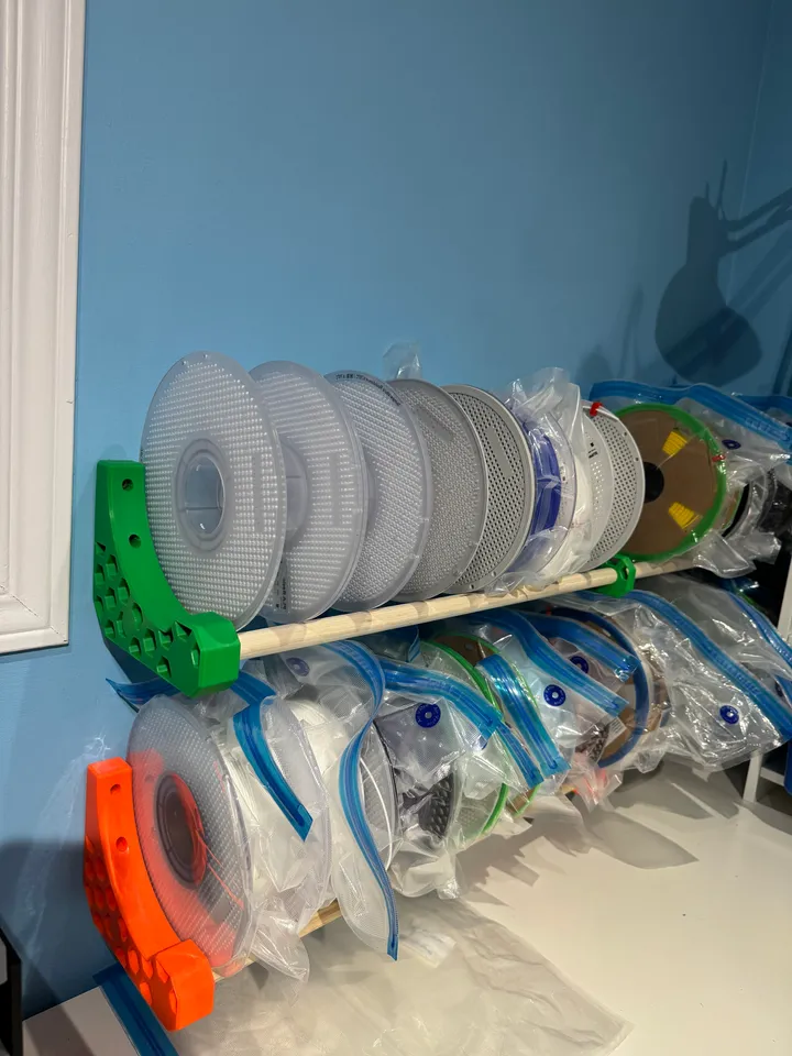 Filament Wall Rack with Spool Holder by Alex T | Download free STL ...