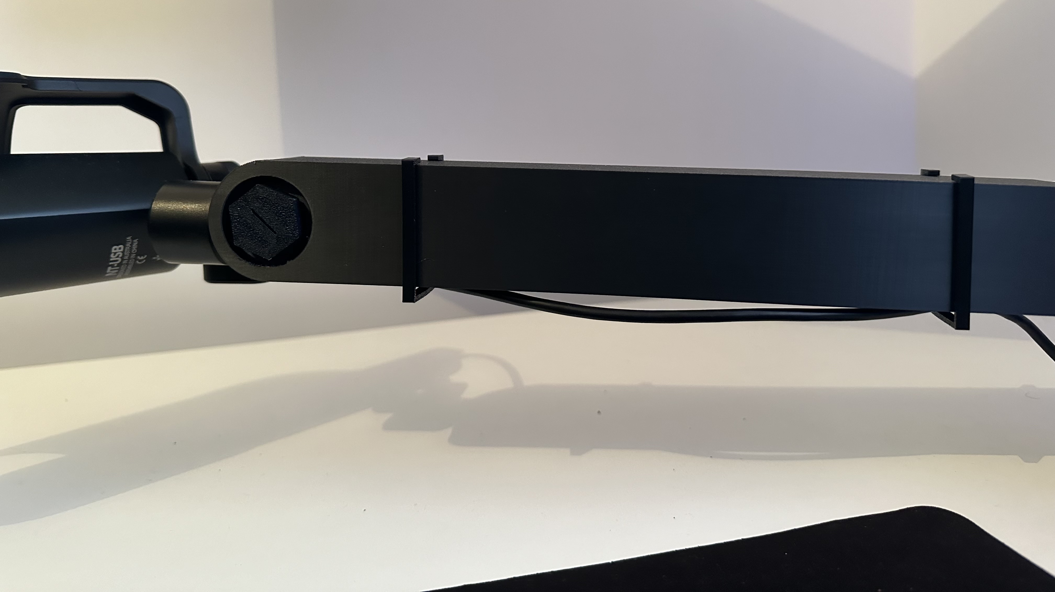 Low profile mic arm cable clip by NicolasB | Download free STL model ...
