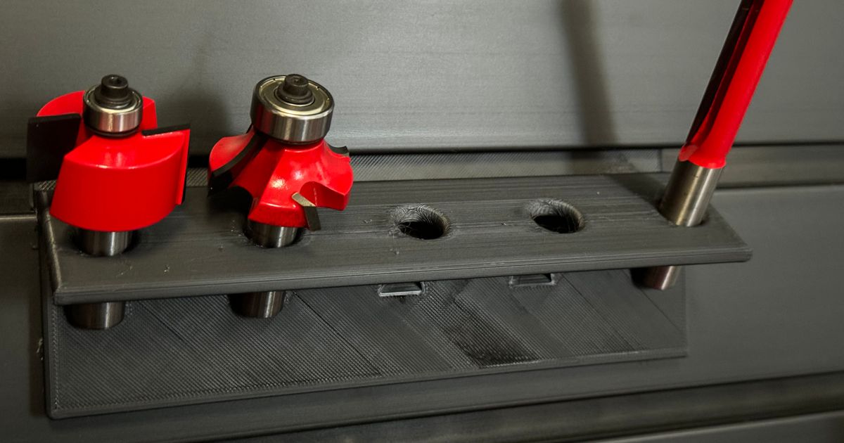 Slatwall Router Bit Holder by Tosh Taylor | Download free STL model ...
