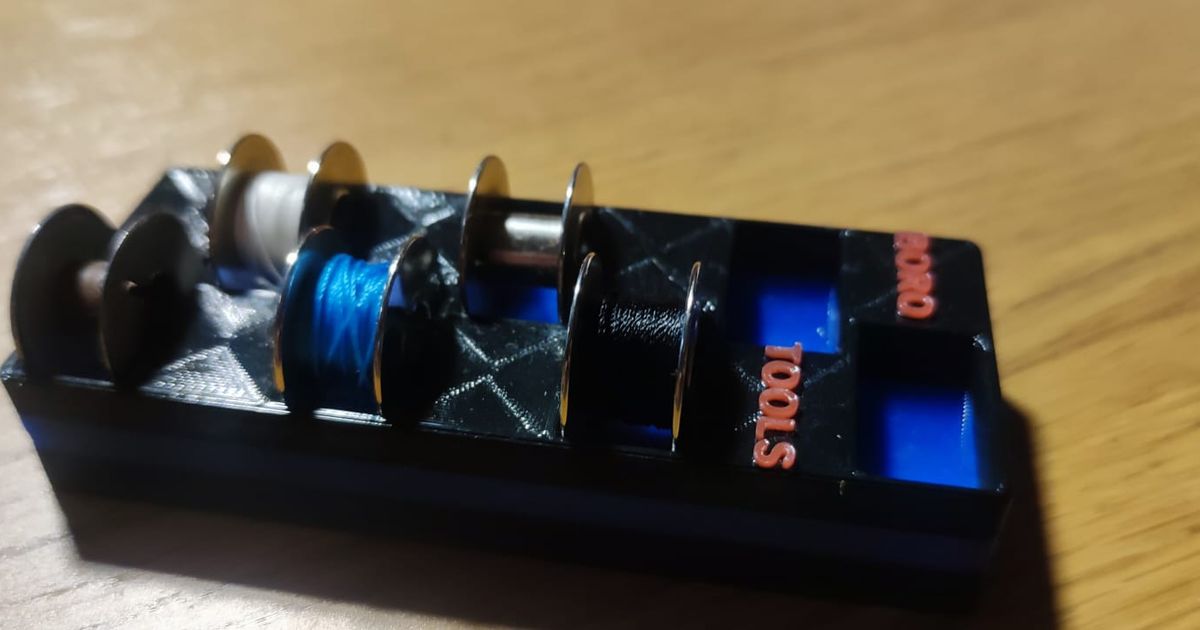 magnetic bobbin container-spool holder by Boro | Download free STL ...