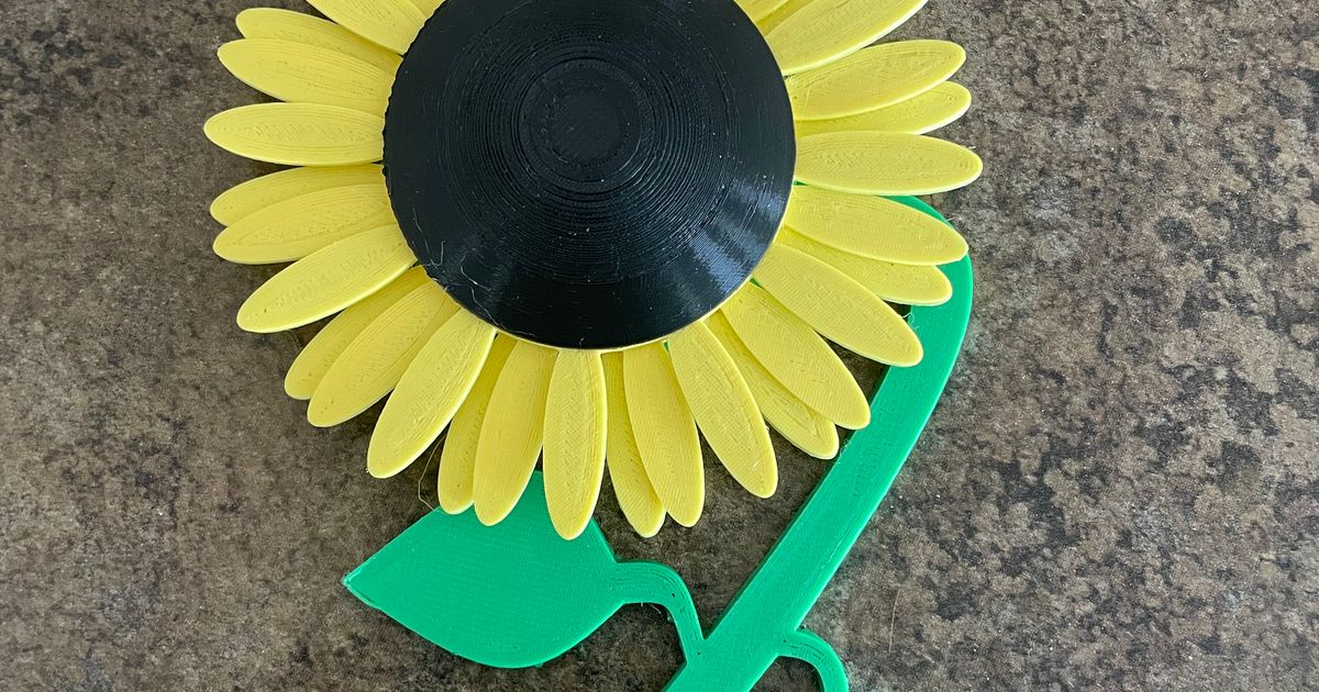 Sunflower Assembly by TJTSK | Download free STL model | Printables.com