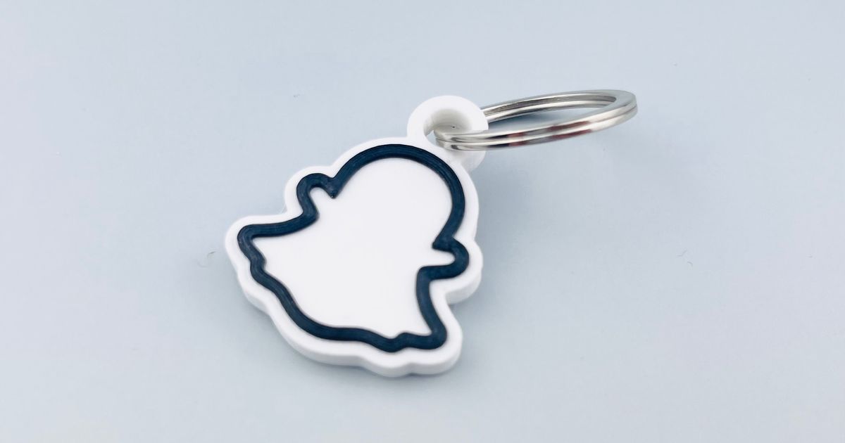 Snapchat Keychain by MrViddy | Download free STL model | Printables.com