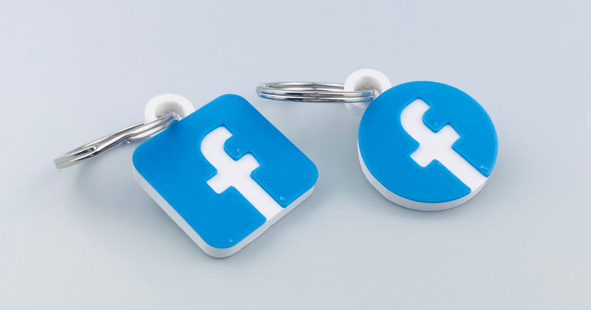 Facebook Keychain by MrViddy | Download free STL model | Printables.com
