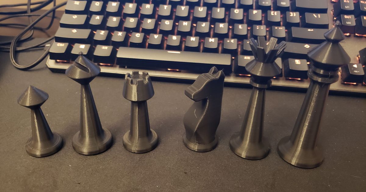 Minimal Chess Set by y_noT | Download free STL model | Printables.com